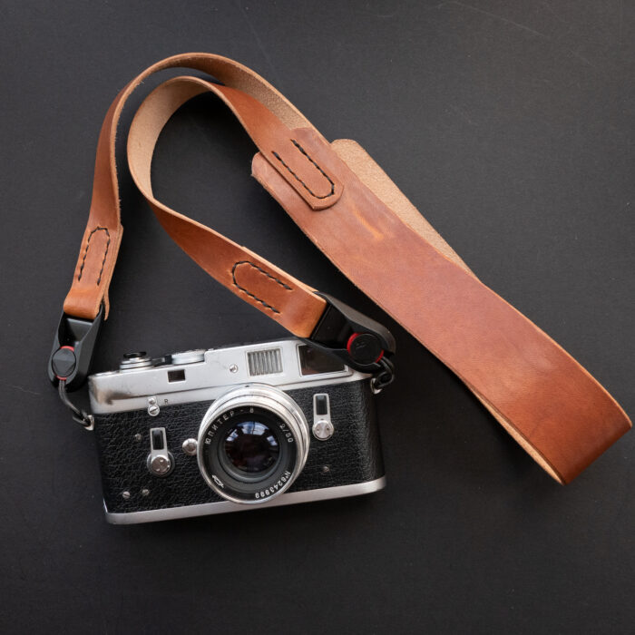 Leica M5 Leather Adjustable Neck Strap - Woodgate Camera Straps